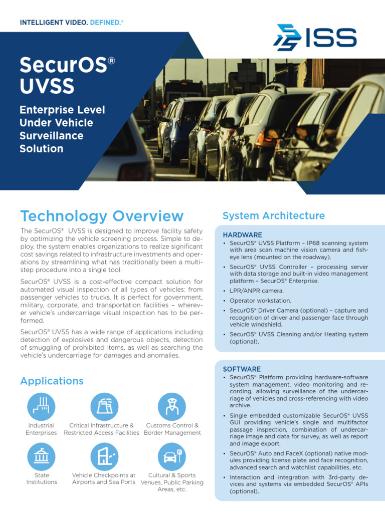 SecurOS UVSS Datasheet v.2.7.0 Rev2 EN | PDF | Image Scanner | Camera