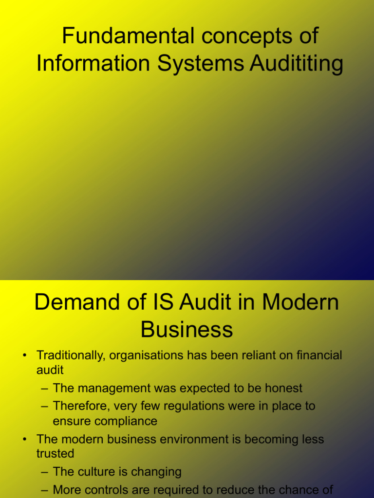 1-Is Audit Introduction | PDF | Audit | Business