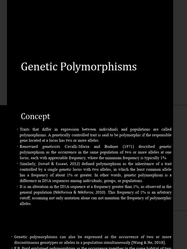 Genetic Polymorphism | PDF | Allele | Zygosity
