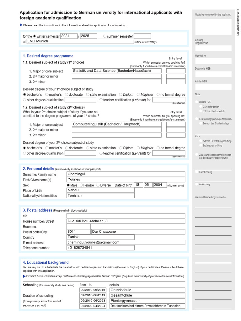 application-admission-international-applicants | PDF | University And College Admission ...