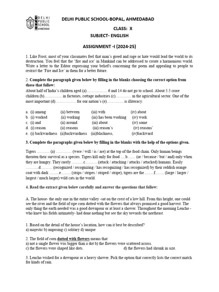 English Assignment 1 X | PDF