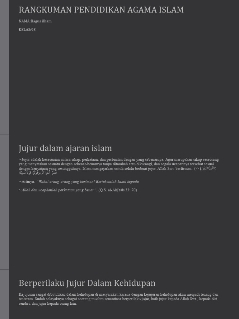 Agama Jujur | PDF | Agama & Spiritualitas