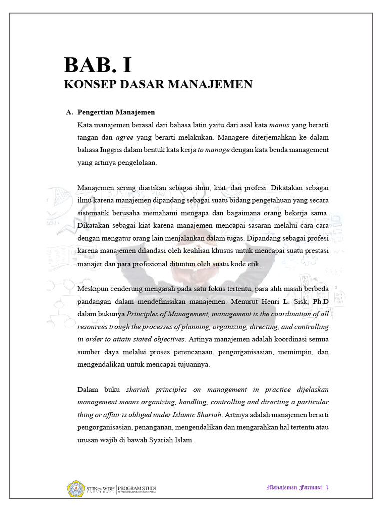 Konsep Dasar Manajemen | PDF | Karier & Perkembangan