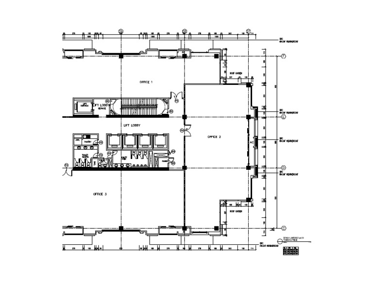 DENAH OFFICE Kira2 Lantai 27 Posisi as | PDF
