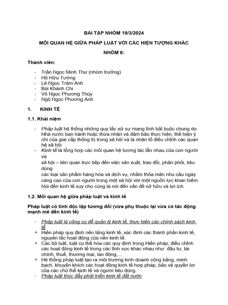 Bài tập nhóm LKD nhóm 6 | PDF