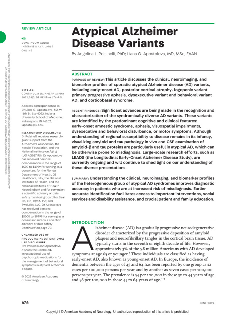 atypical_alzheimer_disease_variants.5 | PDF | Alzheimer's Disease ...