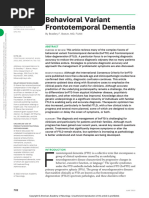 Criteria For Behavioural Variant FTD | PDF | Human Diseases And Disorders | Medical Specialties
