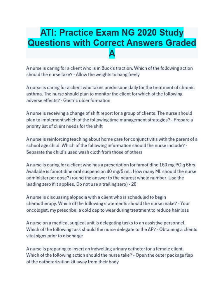 ATI Practice Exam NG 2020 | PDF | Nursing | Childbirth