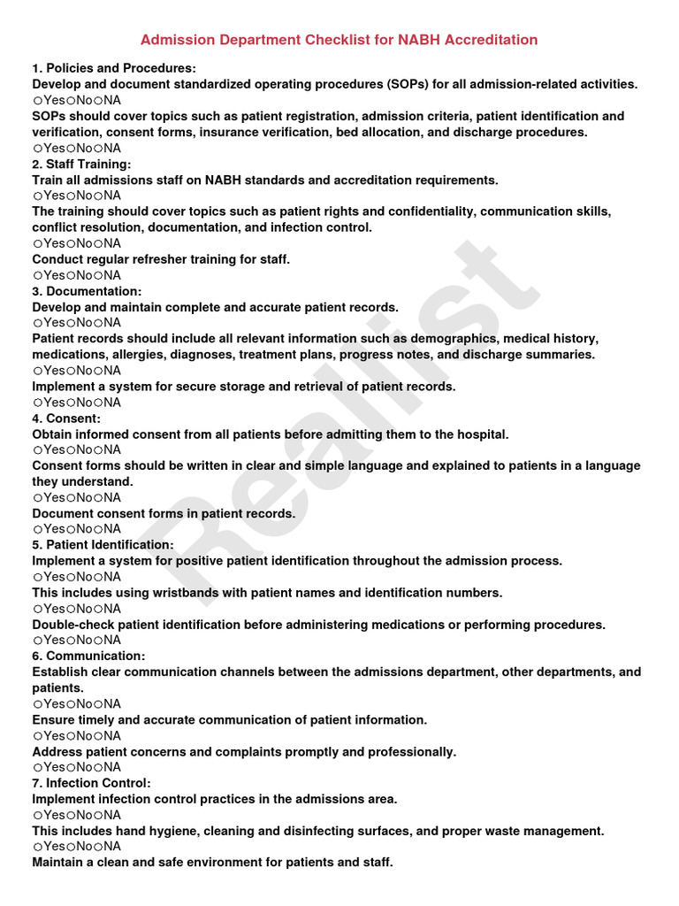 Admission-Department-Checklist-For-Nabh-Accreditation2024-05-15 22 - 00 ...