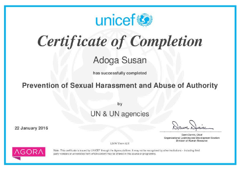 Shapcourse Certificate Prevention of Sexual Harrassment and Abuse of ...