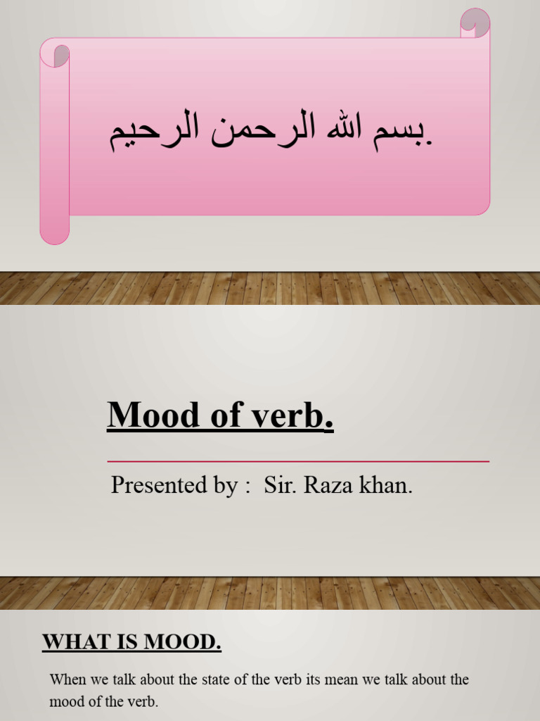 Mood of Verb | PDF | Verb | Syntactic Relationships