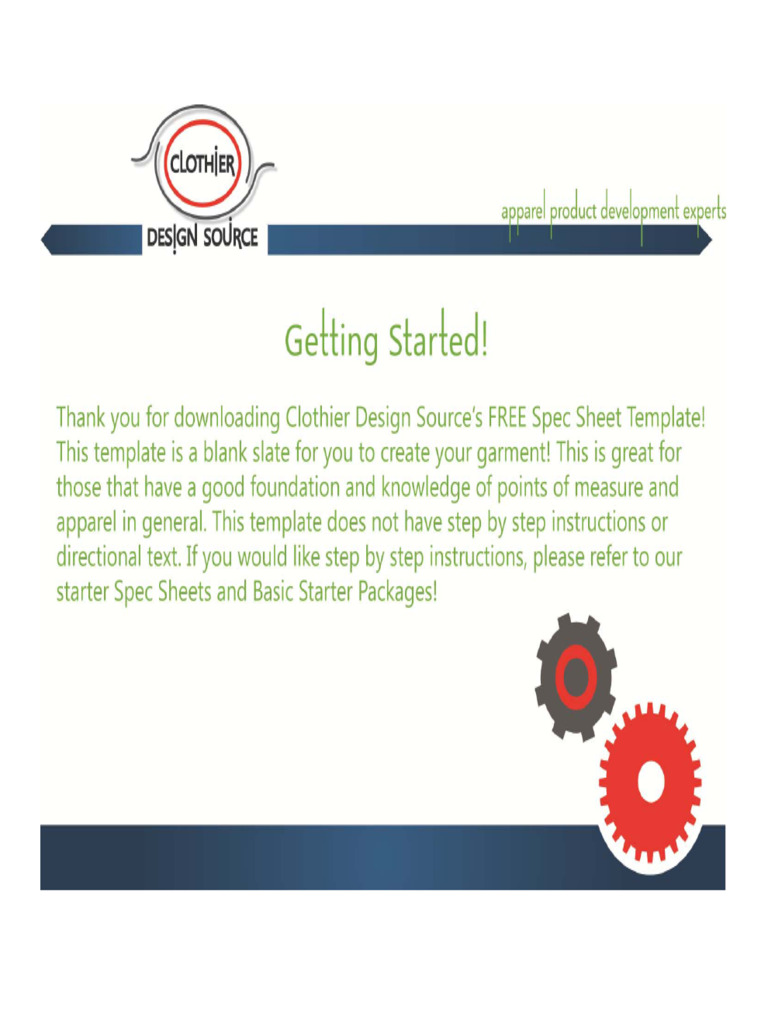 Spec Sheet Blank Template Dl+(2) 2 | PDF | Clothing