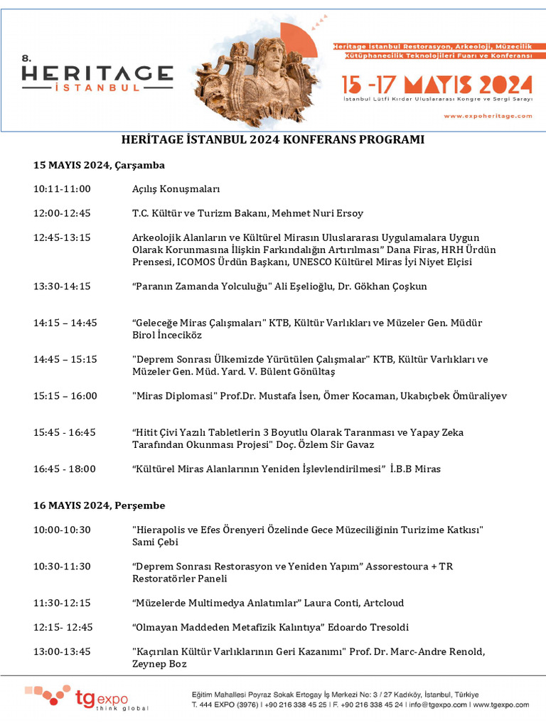 Heritage 2024 Programi | PDF