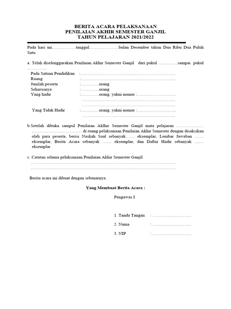Berita Acara 3 | PDF