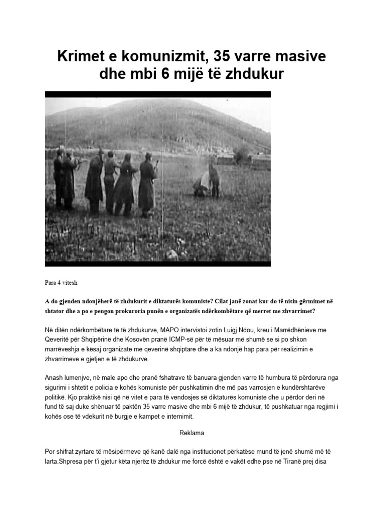 Krimet e Komunizmit | PDF