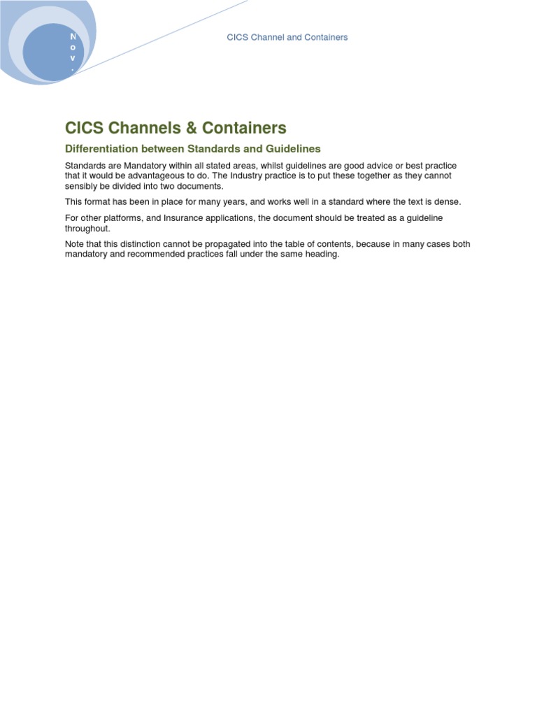 CICS Channels and Containers | PDF | Variable (Computer Science ...