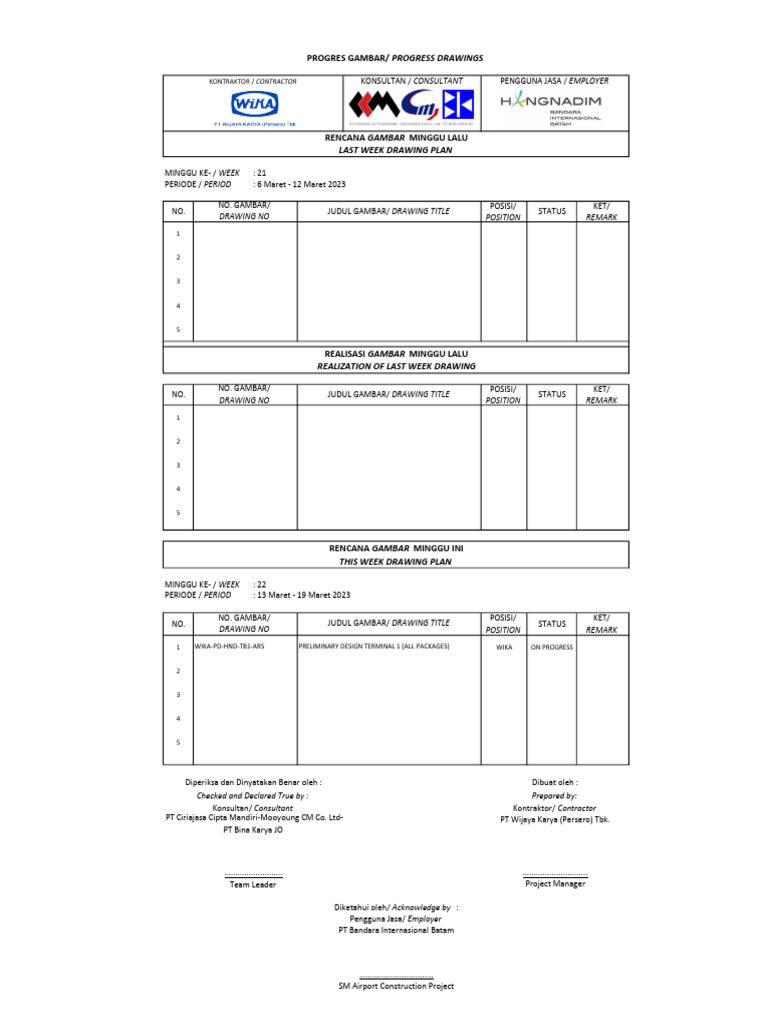 Progres Gambar W21 | PDF