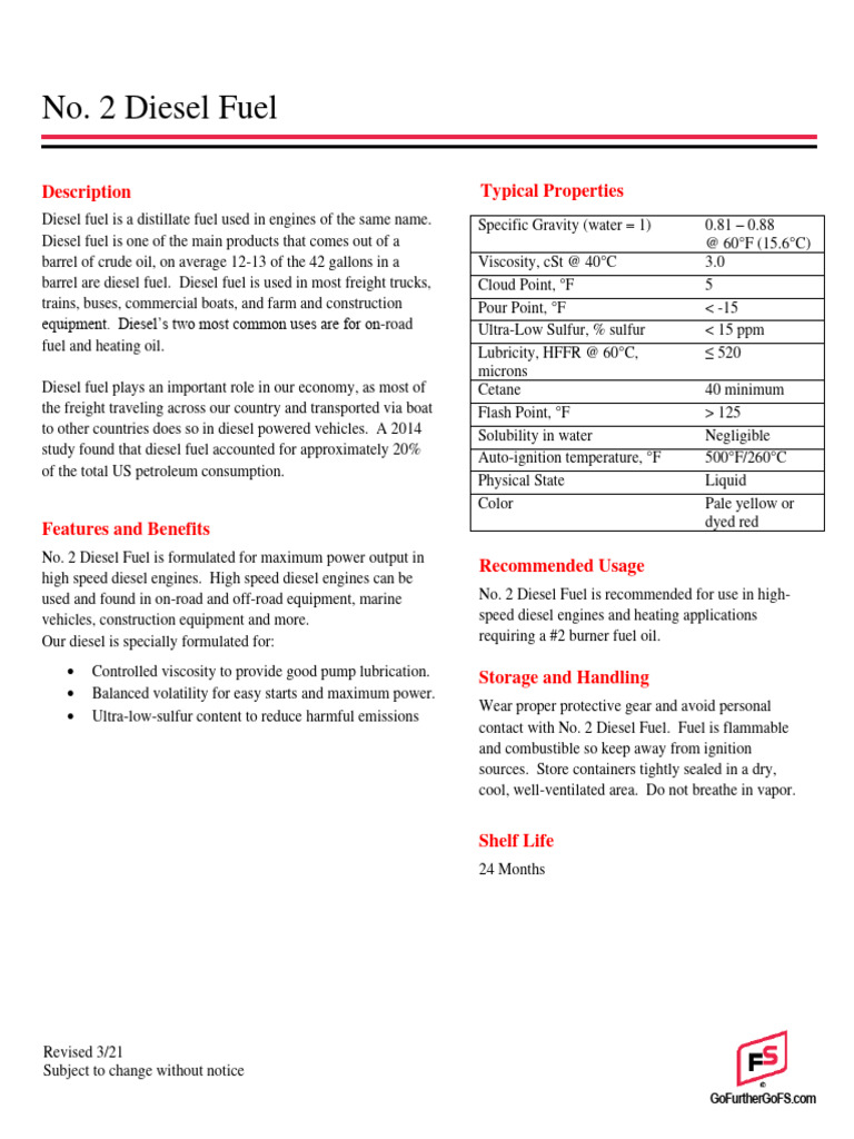 No. 2 Diesel Fuel | PDF | Diesel Fuel | Fuel Oil