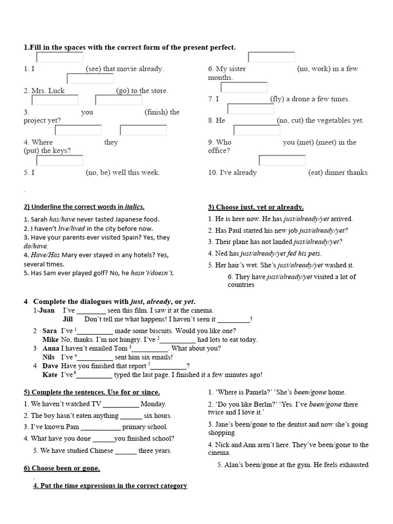 12.c past simple present perfect | PDF