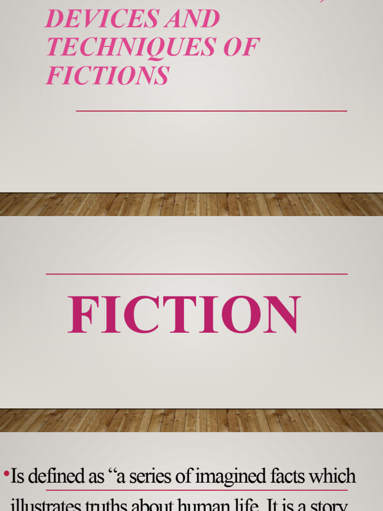 Literary Elements, Devices and Techniques of Fictions | PDF | Plot (Narrative) | Narration