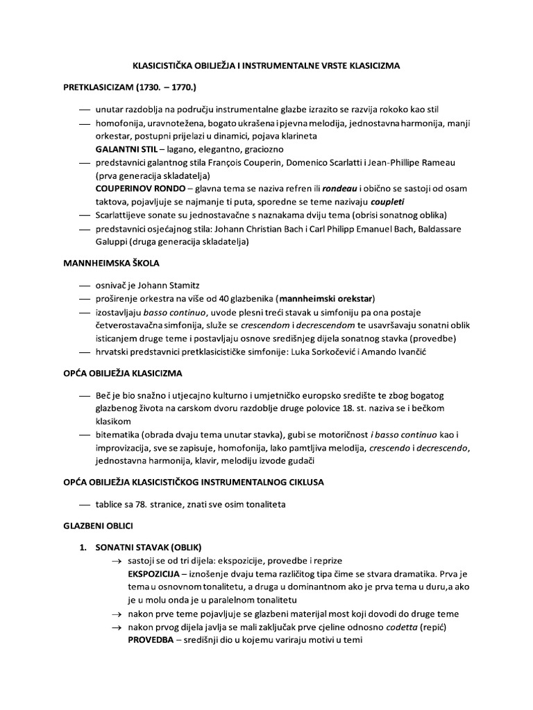 Glazbeni - Klasicizam | PDF
