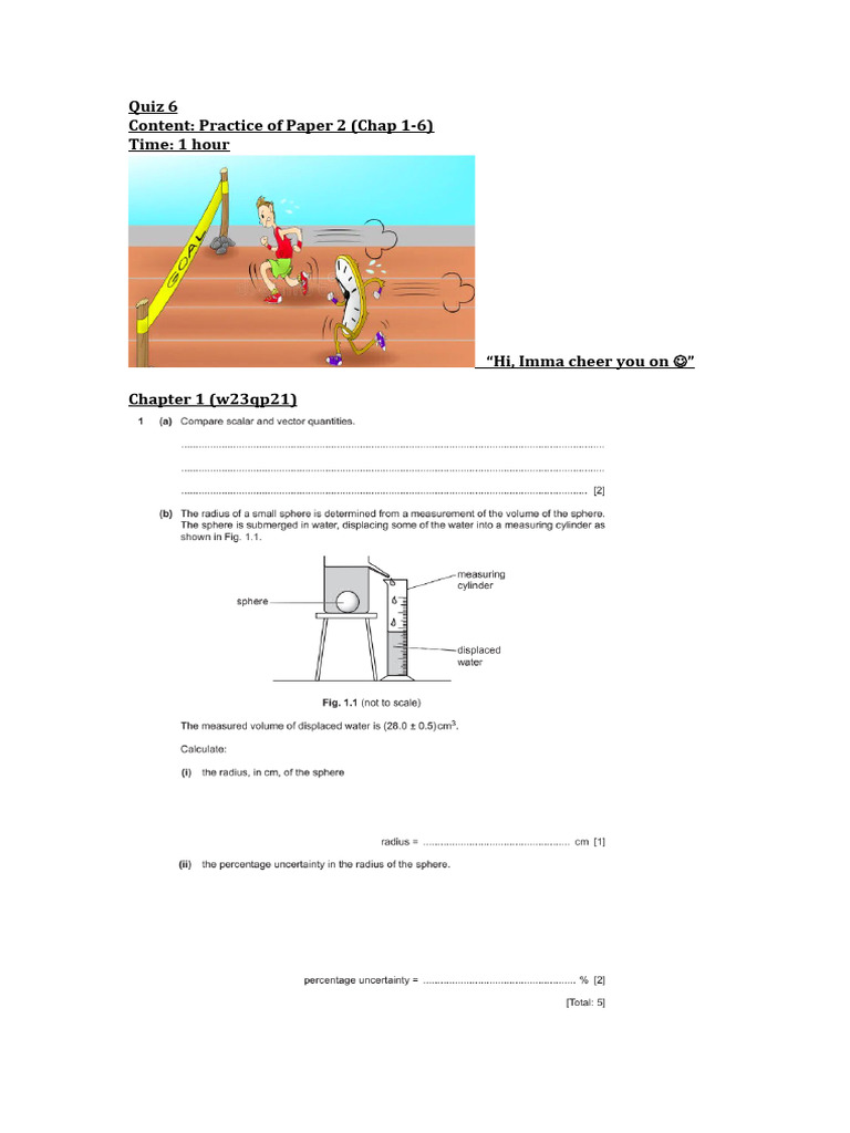 Physics Paper 2 Practice Quiz | PDF | Teaching Methods & Materials | Science & Mathematics