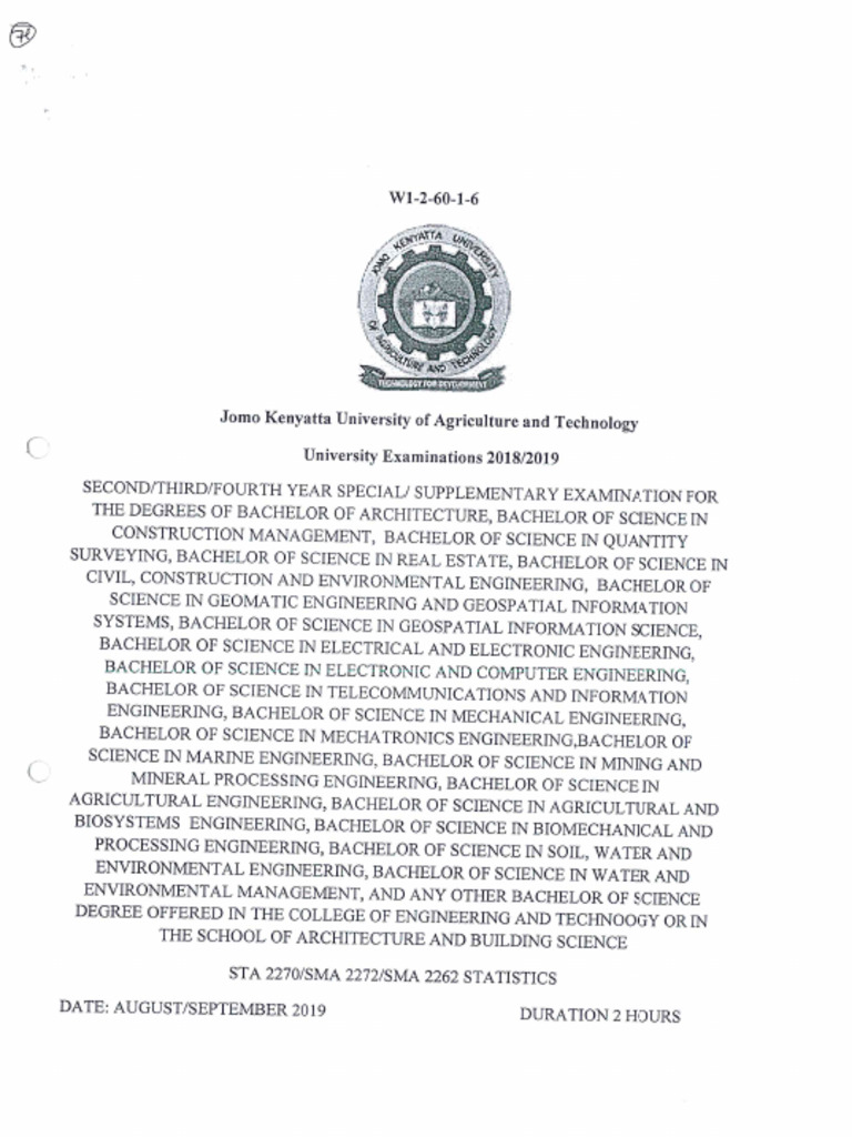 Sta 2270 Sma 2272 Sma 2262 Statistics | PDF