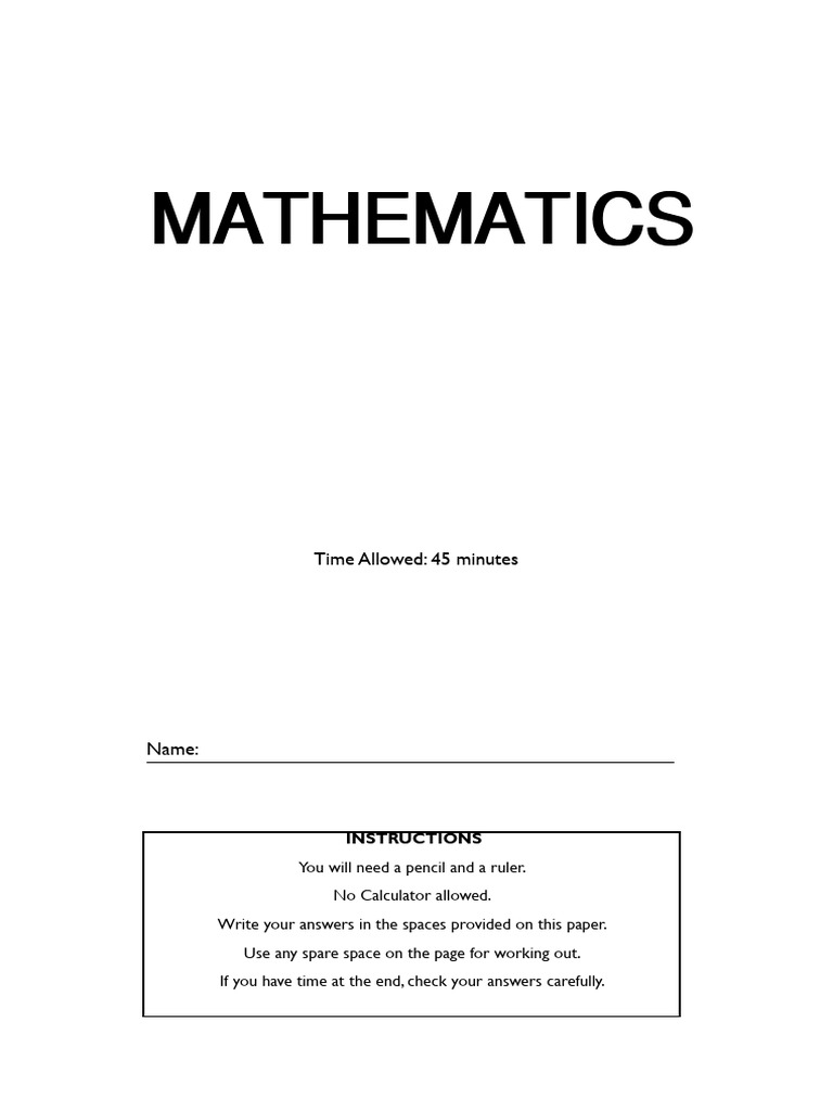 3 Mathematics Paper | PDF | Rectangle | Mathematics