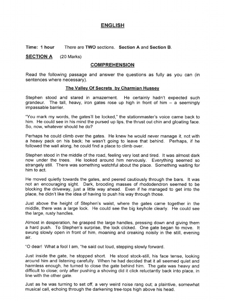 6 English Writing Paper | PDF