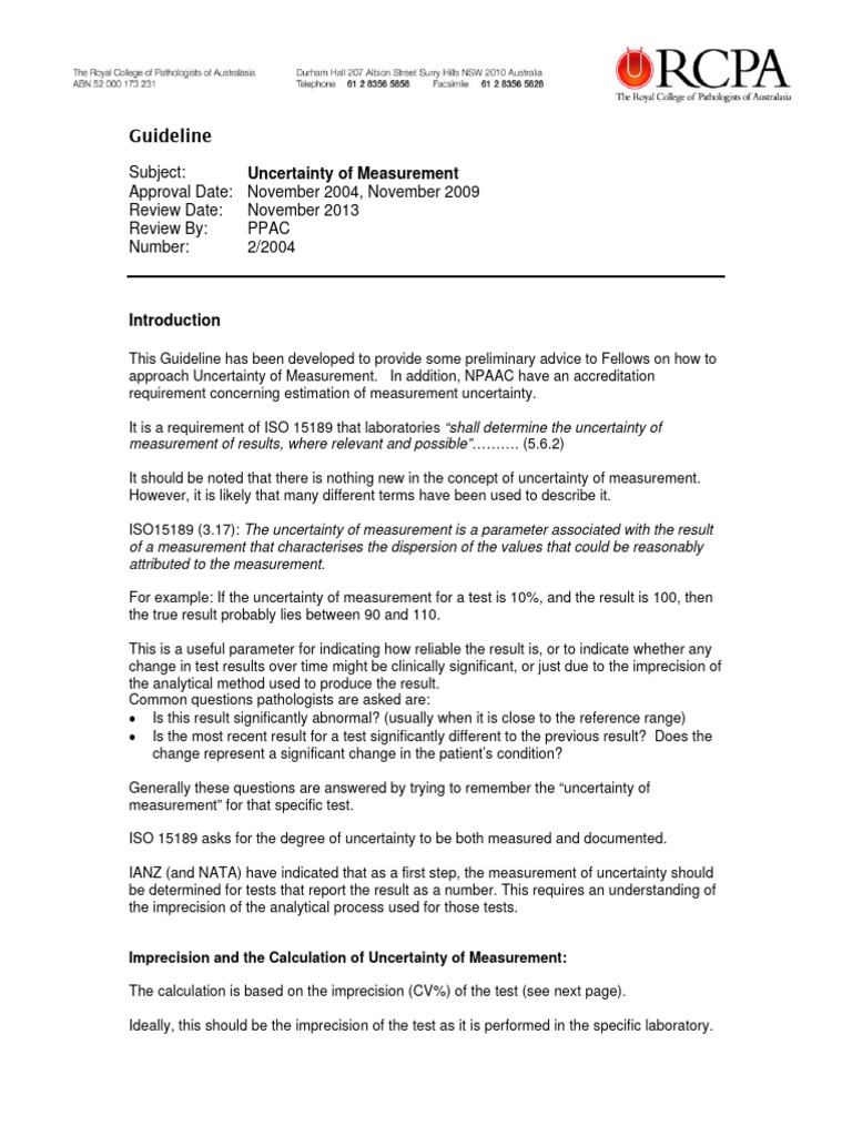 rcpa-uncertainty | PDF | Science | Applied Mathematics
