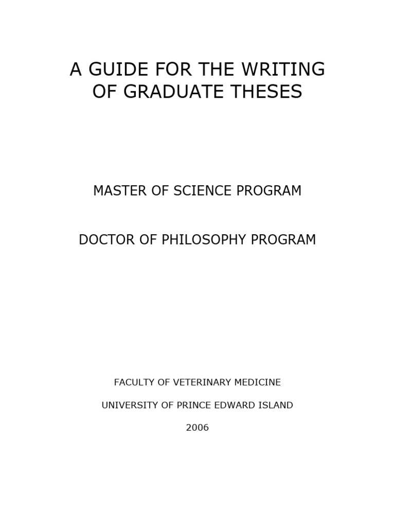 avc_graduate_studies_thesis_guide | PDF | Thesis | Experiment