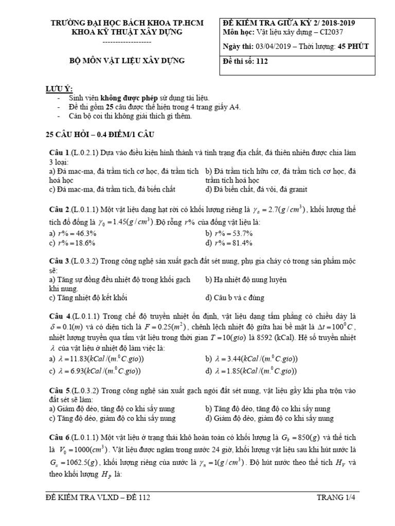 CDTC DE KIEM TRA VLXD de 112 | PDF