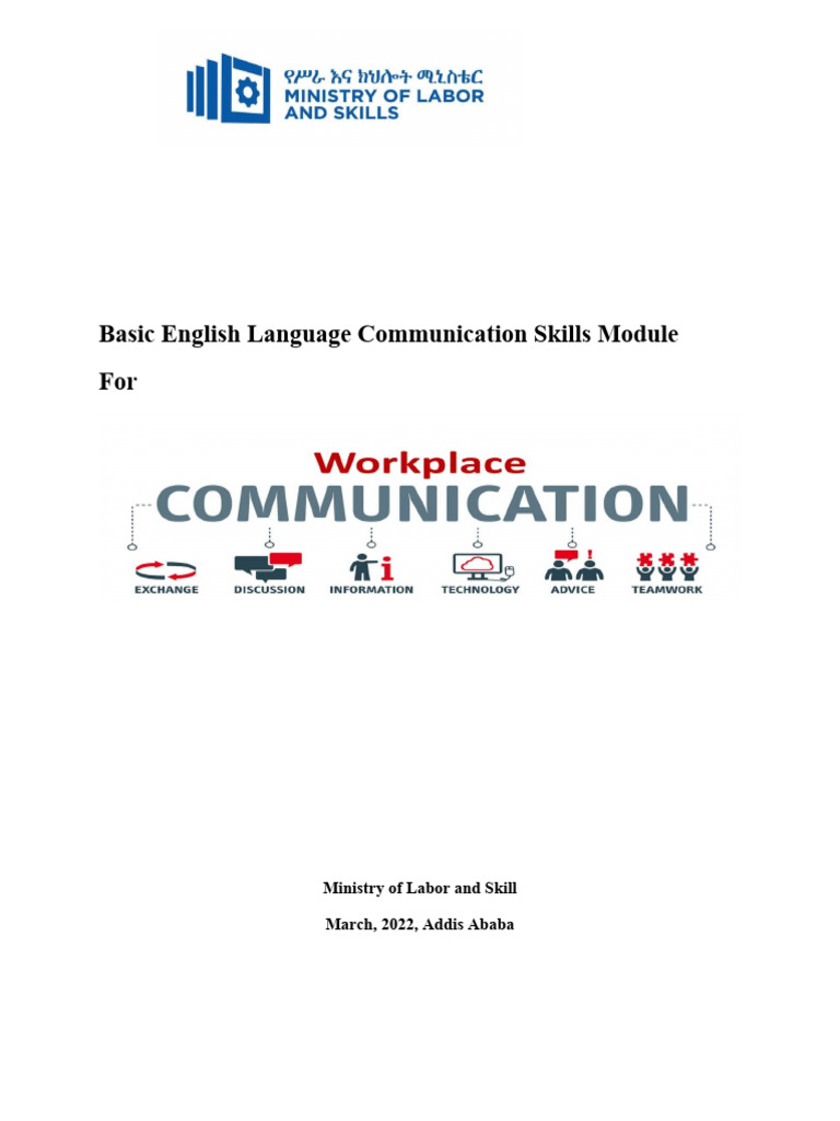 Basic English Skills Training Module | PDF | Verb | Part Of Speech