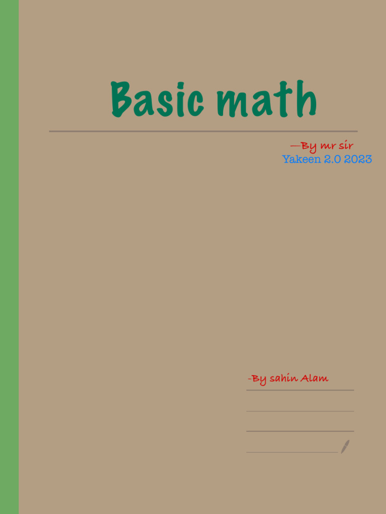 Basic Math | PDF | Functions And Mappings | Mathematical Objects