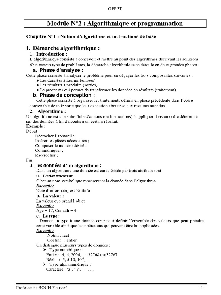 Introduction à l'algorithmique | PDF | Algorithmes | Programmation informatique