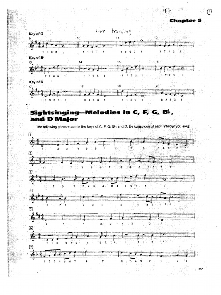 ครั้งที่2 Sight singing น.27 | PDF