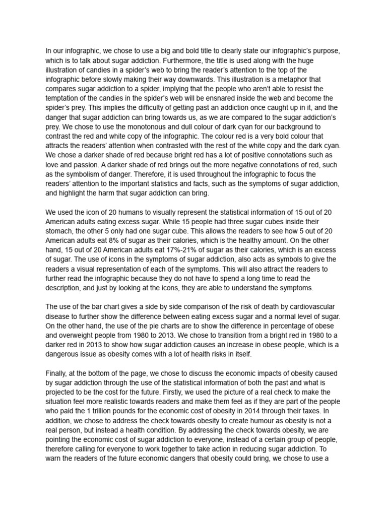 English Infographic Rationale | PDF | Obesity | Food Addiction