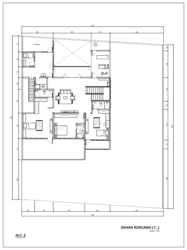 2020-07-23 Alt. E Denah Rencana Lt. 2 | PDF
