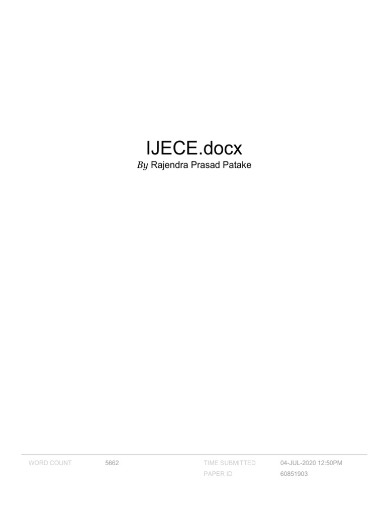 IJECE Docx | PDF | Information Science | Computing