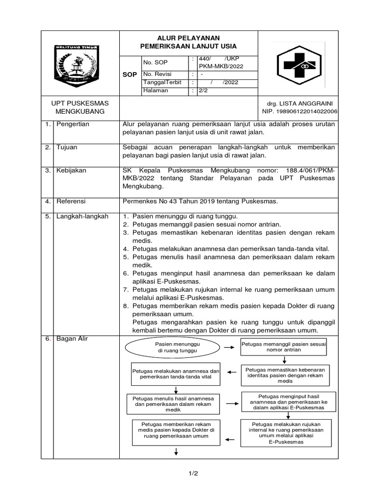 Alur Pelayanan Lansia Puskesmas | PDF
