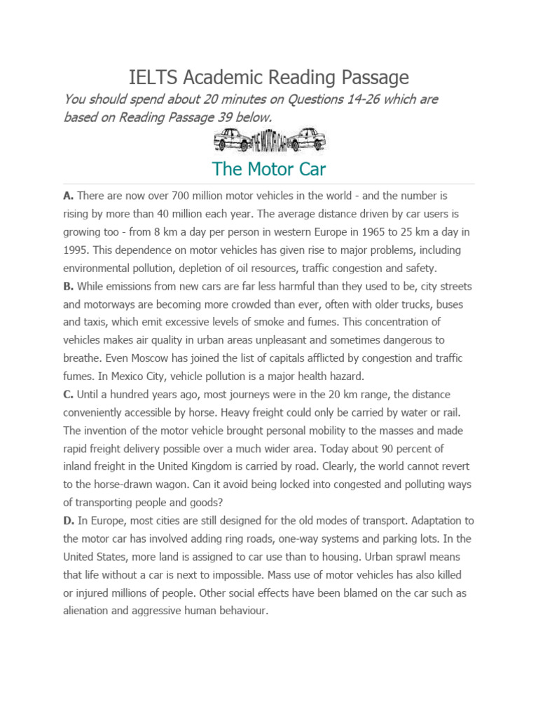 IELTS Academic Reading Passage 2 | PDF | Recipe | Car