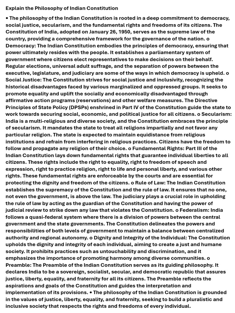 Philosophy of the Indian Constitution | PDF | Jurisdiction | Supreme Courts