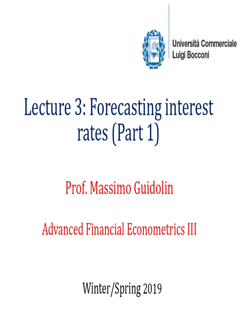 Lec 3 Forecasting Interest Rates Part 120190305012659 | PDF | Yield ...