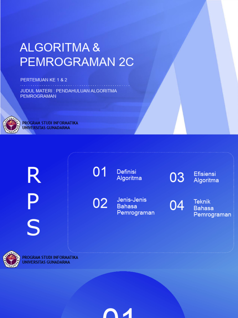 1-2. Algoritma Bahasa Pemrograman (AP2C) | PDF