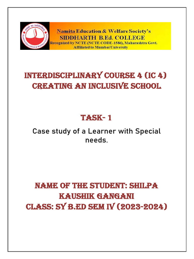 Creating Inclusive School | PDF | Inclusion (Education) | Learning ...