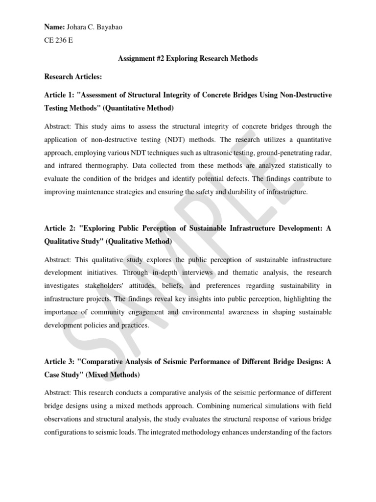 Assignment2 Sample | Download Free PDF | Methodology | Qualitative Research