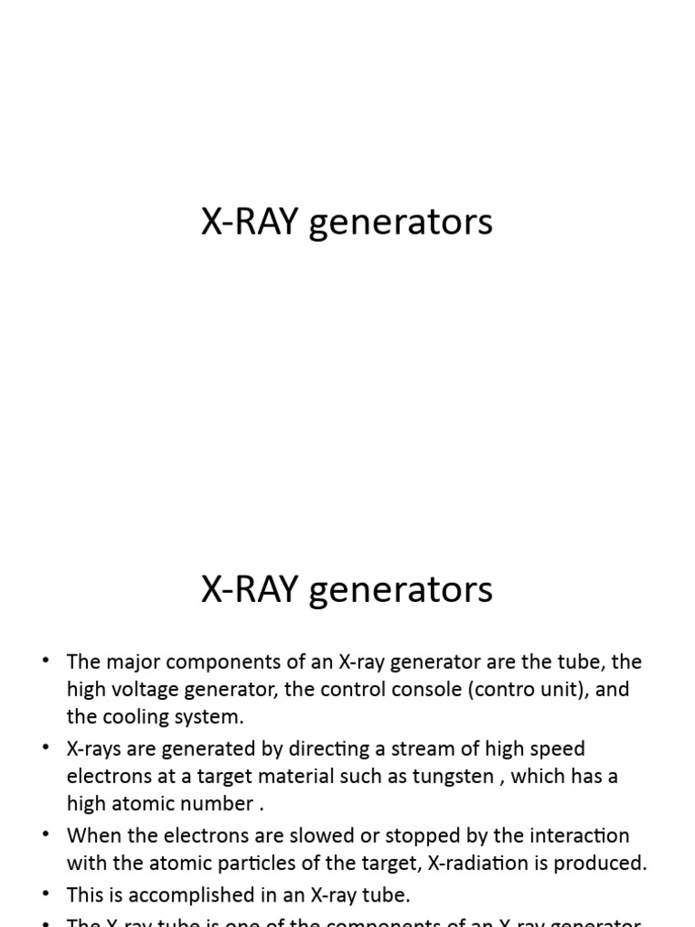 X-RAY Generators | PDF | Vacuum Tube | X Ray