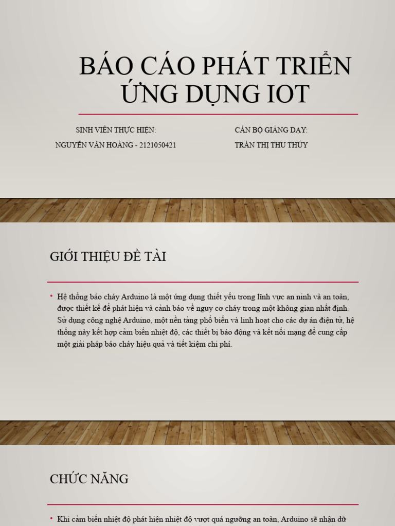 Bao Cao Phat Trien Ung Dung Iot | PDF