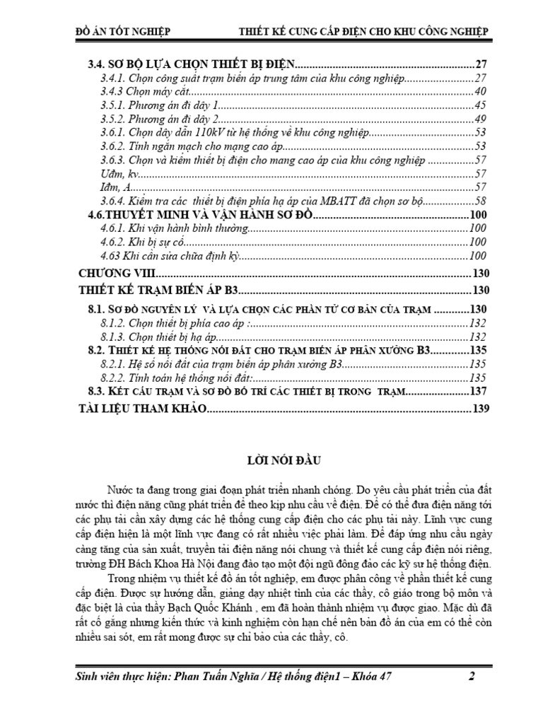 Thiet Ke Cung Cap Dien Cho Khu Cong Nghiep | PDF