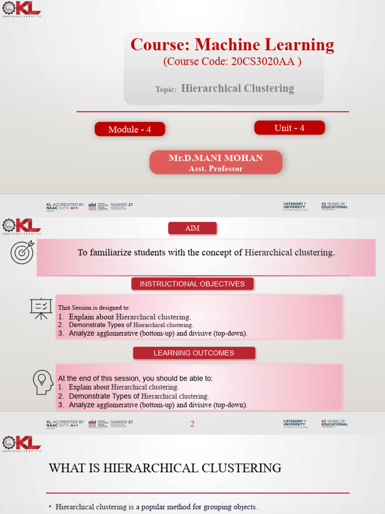 ML CO4 SESSION 30 Hierarchical Clustering | PDF | Cluster Analysis ... ML CO4 SESSION 30 Hierarchical Clustering | PDF | Cluster Analysis ...